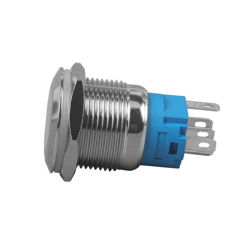 CMORSUN 19mm Metal Waterproof 12V -220V 5 Pin ON-OFF Push Button Switch ...